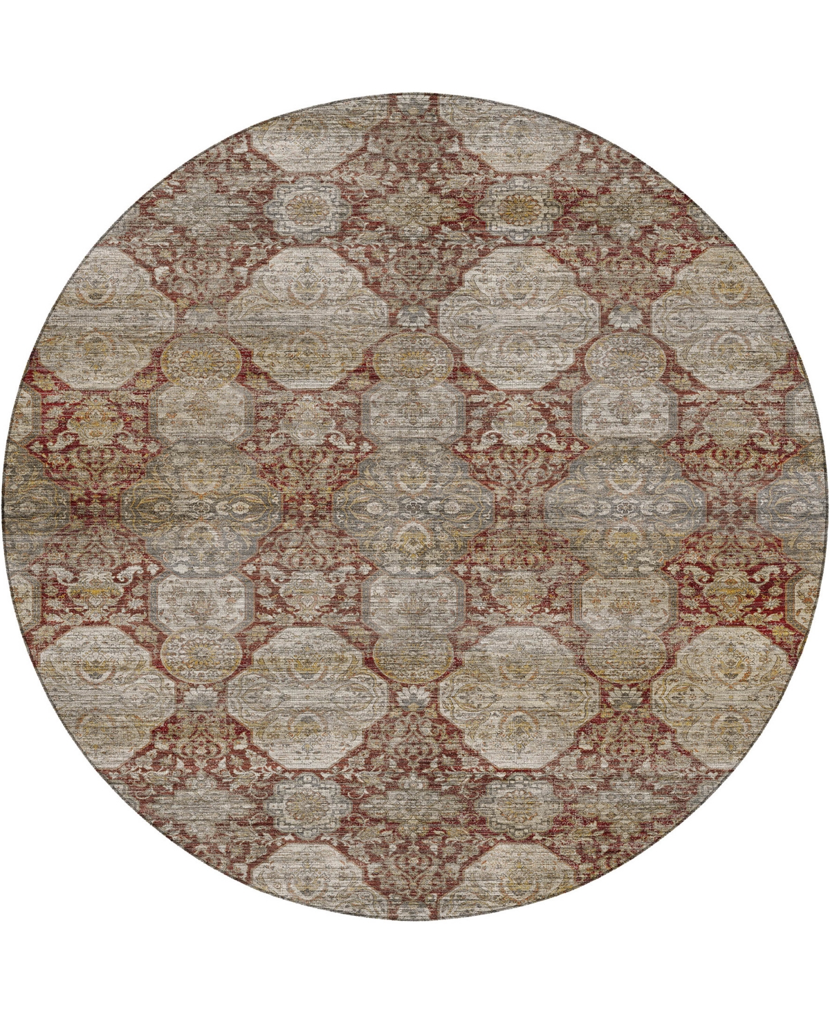 Click here for Dalyn Aristo AR8 8x8 Round Area Rug - Red prices