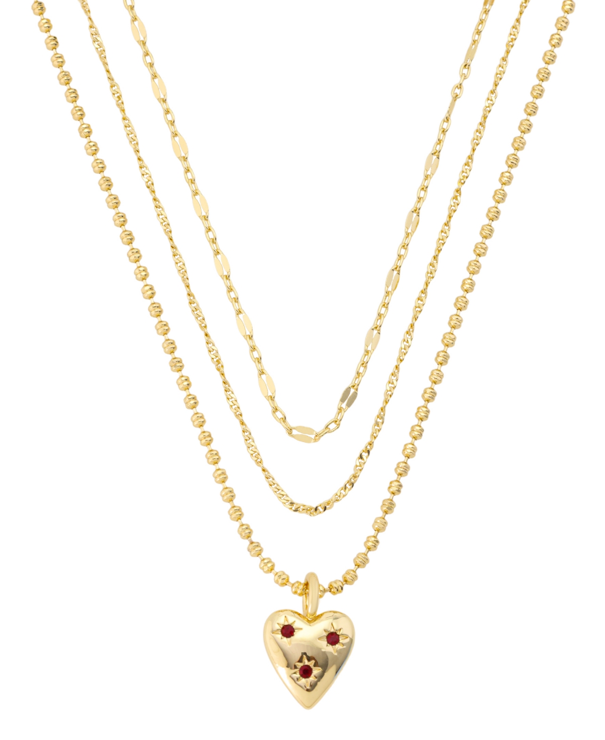 Click here for Unwritten Crystal Gold-Tone Plated Ruby Heart Pend... prices