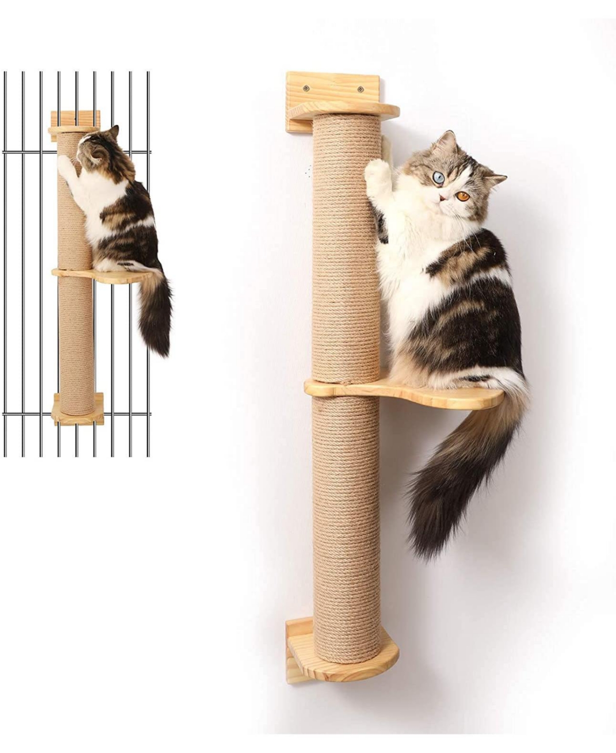 Click here for Aronkl Wall Mounted Cat Activity Tree Jute Scratch... prices