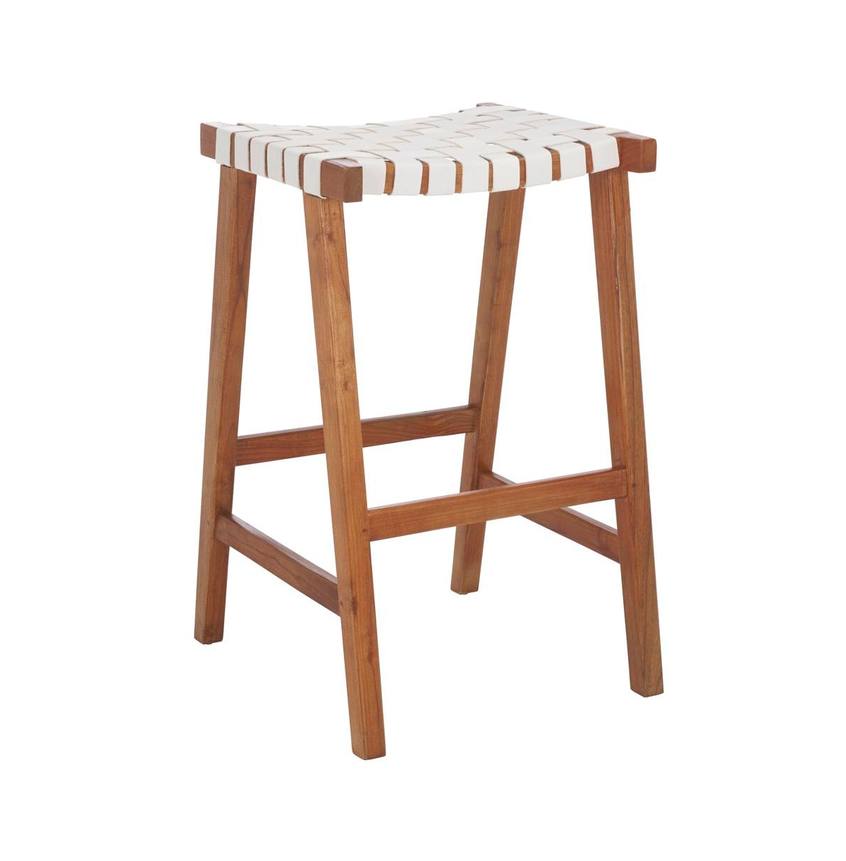 Click here for Safavieh Abreu Rectangle Barstool - White/natural prices