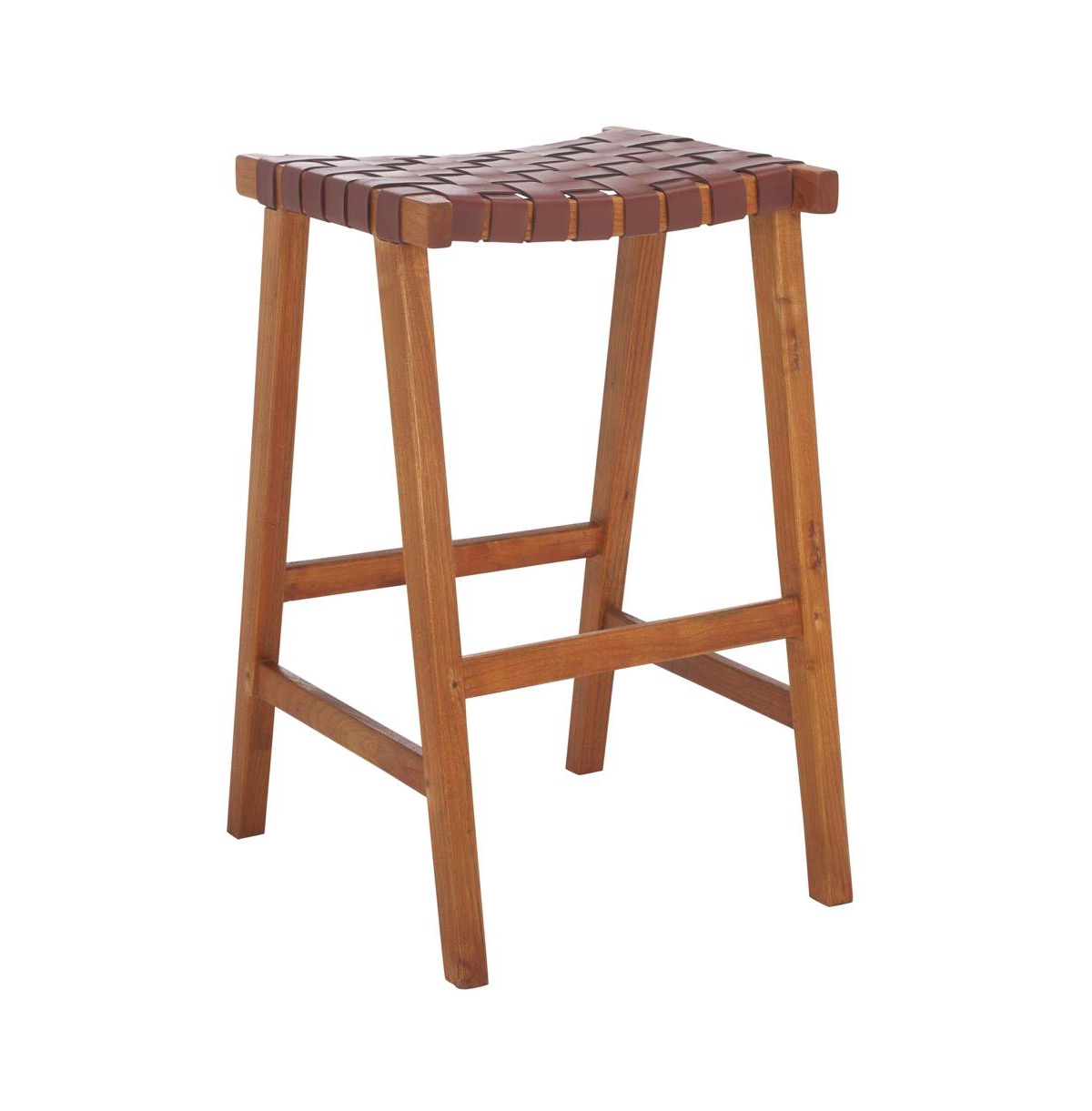 Click here for Safavieh Abreu Rectangle Barstool - Cognac/natural prices