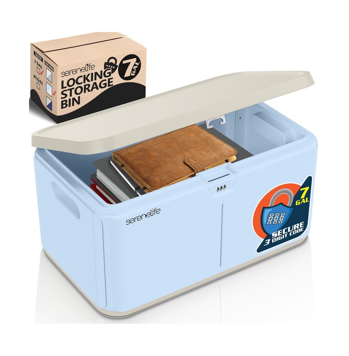 Click here for SereneLife Heavy-Duty Storage Bin with Built-in Co... prices