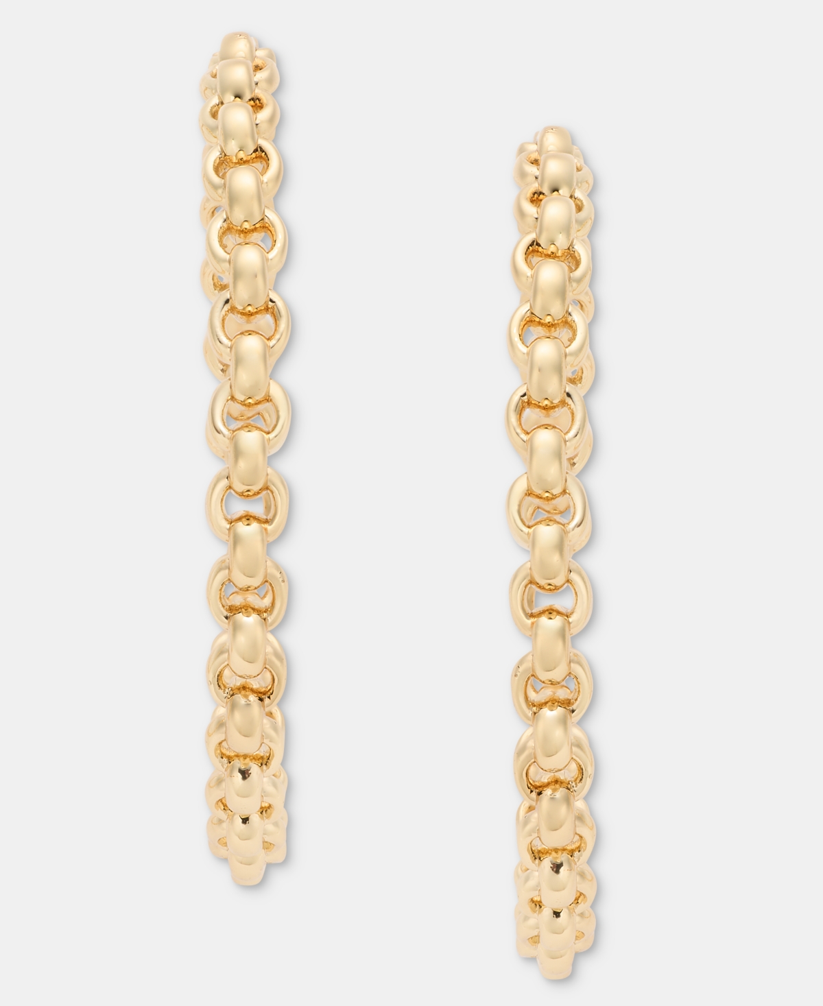 Click here for Lauren Ralph Lauren Gold-Tone 40mm Chain Hoop Earr... prices