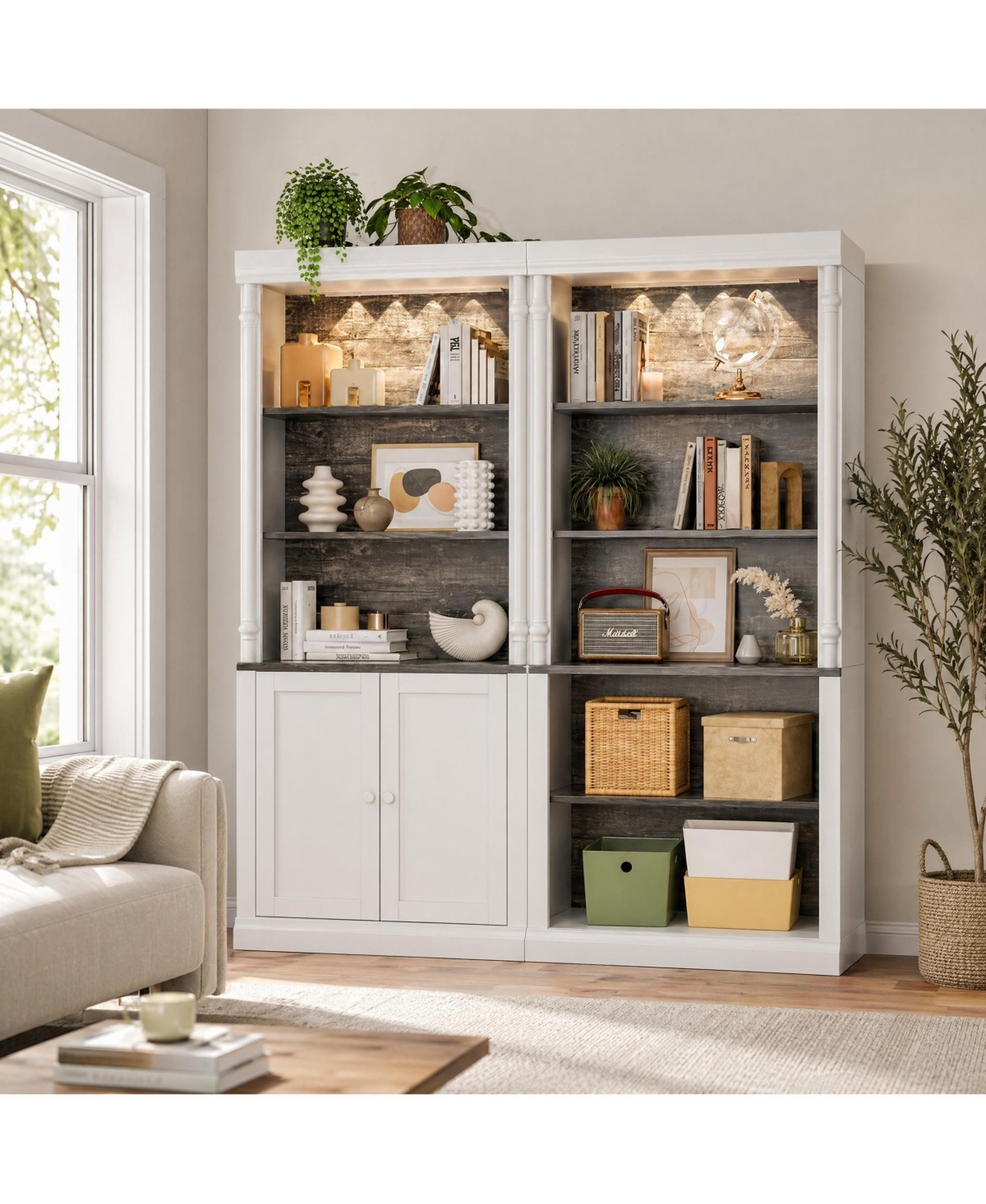 Click here for homfan Led Display Storage Cabinet with Touch-Cont... prices