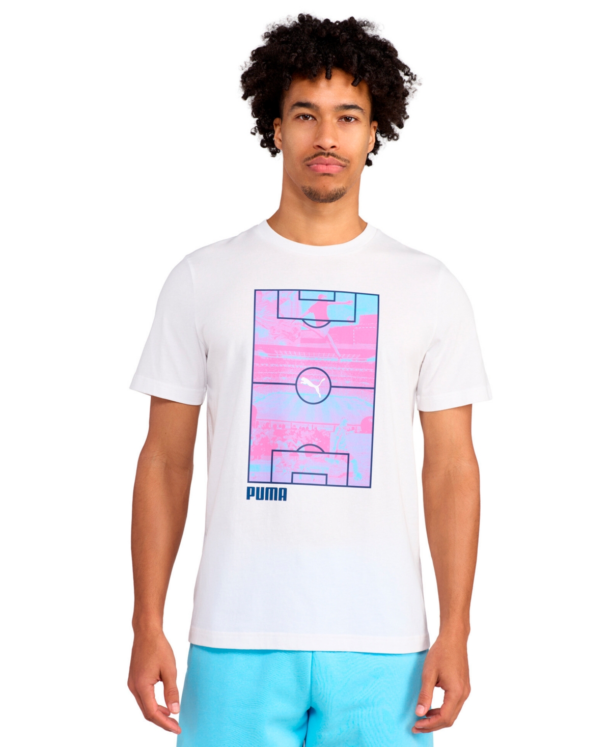 Click here for Puma Mens Graphics Soccer Photo T-Shirt - Puma Whi... prices