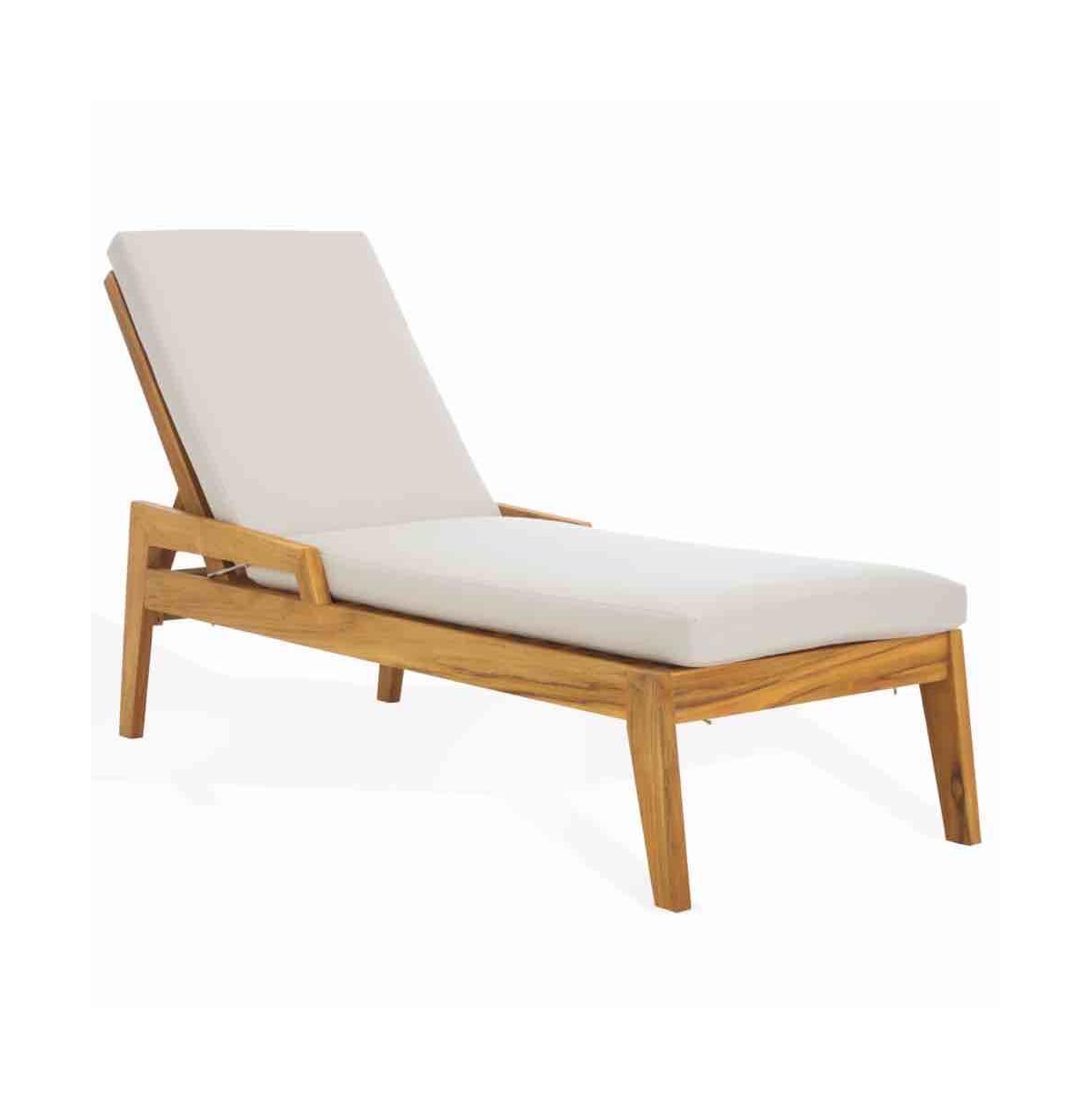 Click here for Augusta Home Caledonia Teak Chaise Lounge - Natura... prices
