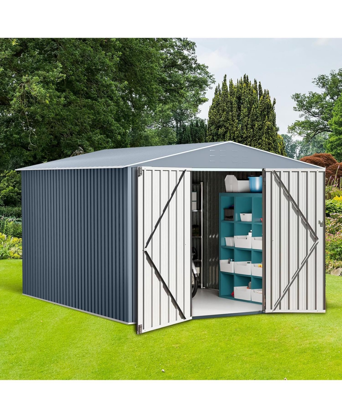 Click here for gaomon Outdoor Metal Storage Shed  Large Metal Sto... prices