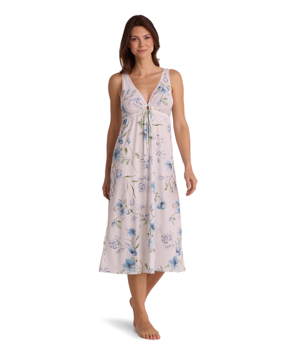 Click here for Miss Elaine Womens Sleeveless Printed Long Gown -... prices