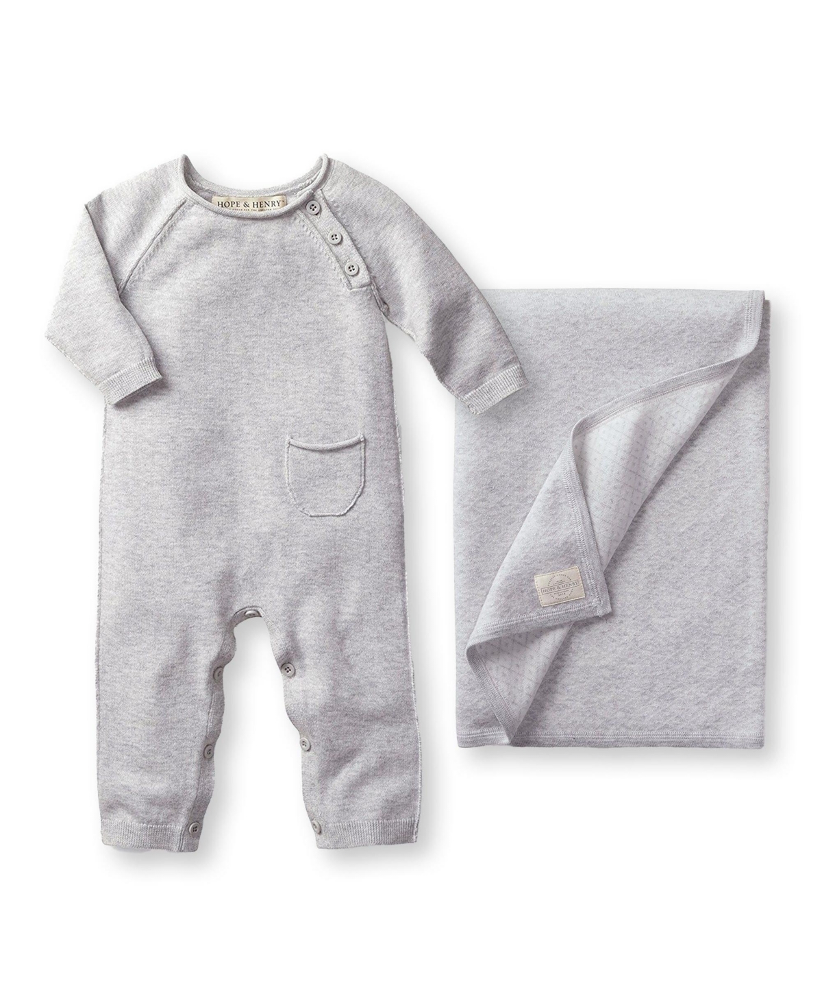 Click here for Hope & Henry Baby Girls Raglan Knit Romper and Jac... prices