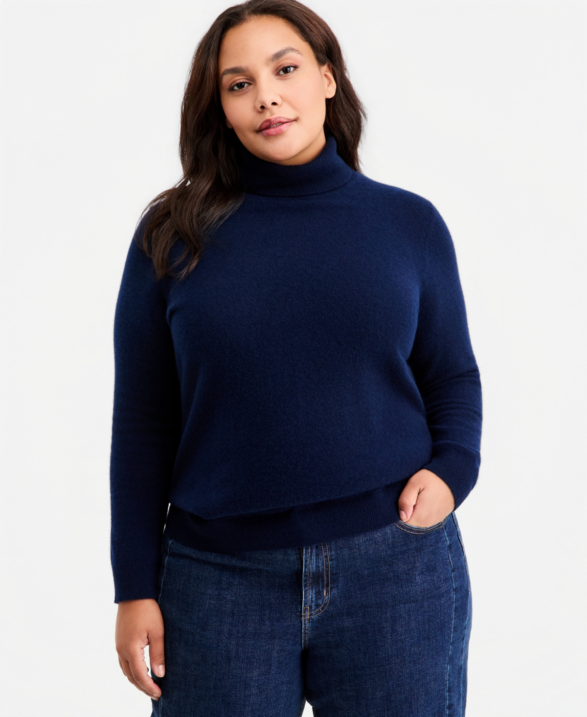 Click here for Charter Club Plus Size Cashmere Turtleneck Sweater... prices