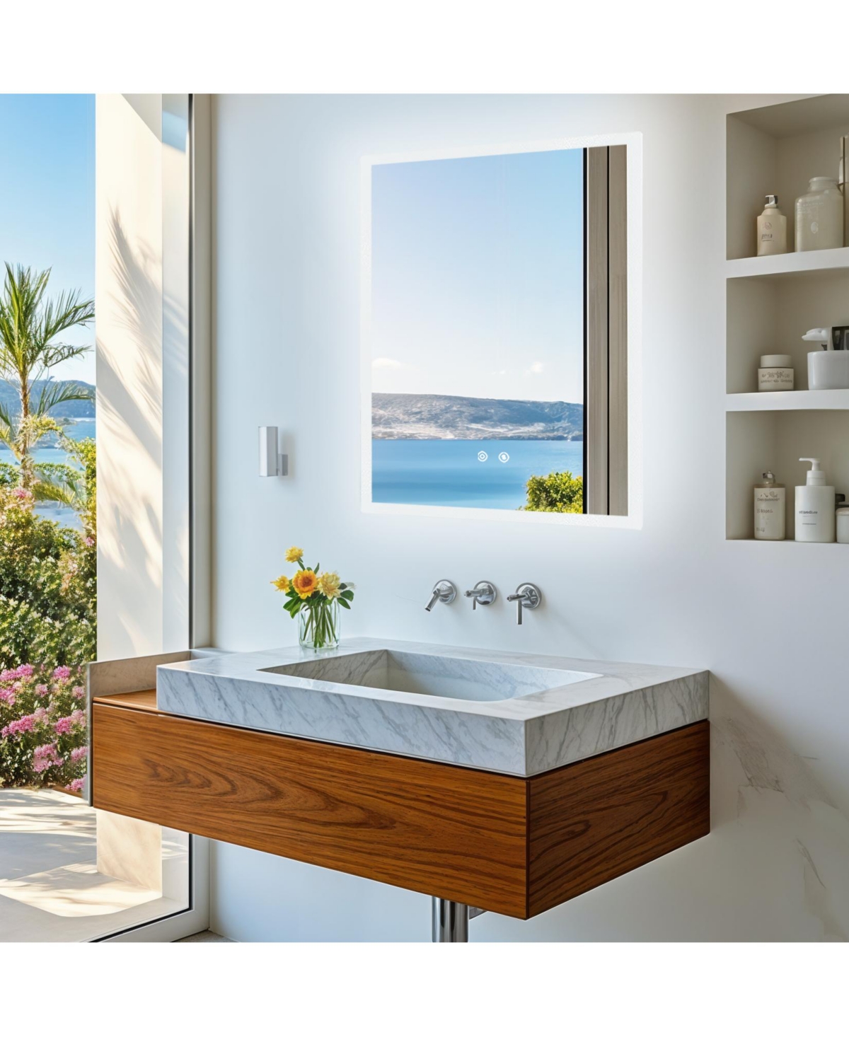 Click here for Luvodi 24 x 32 Rectangular Wall Mirror Anti-Fog Le... prices
