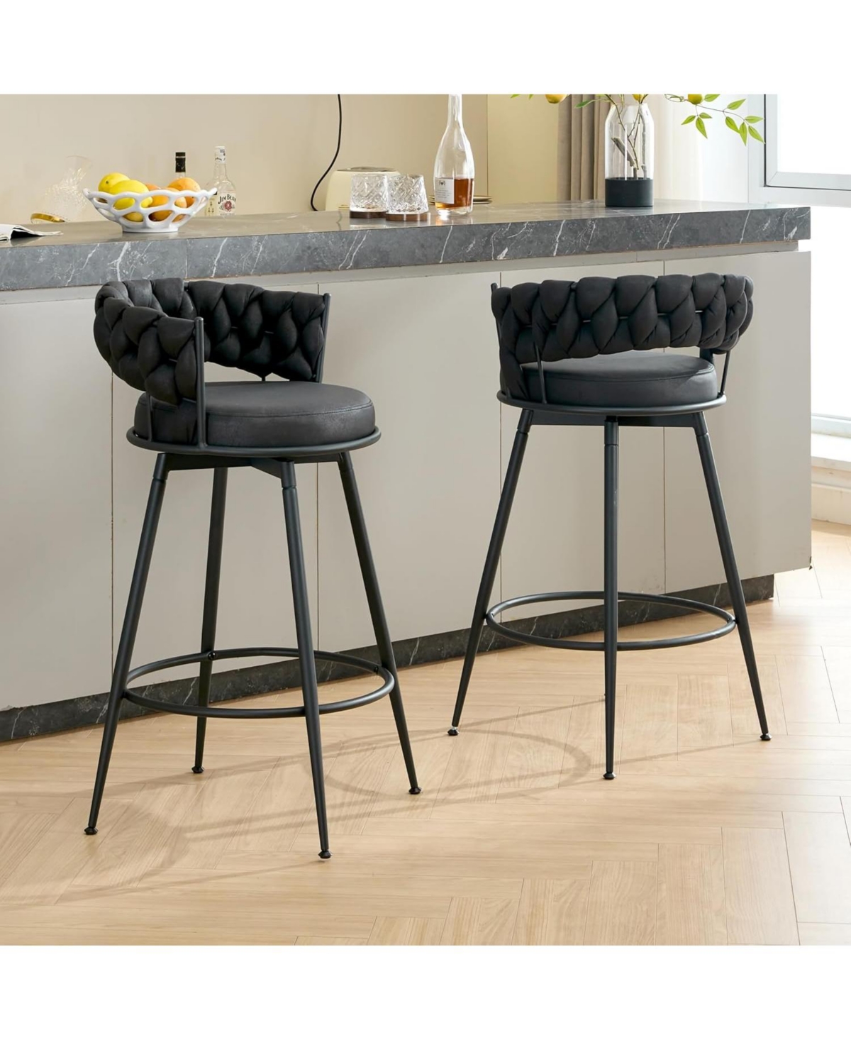 Click here for Dyhome Set of 2 28 Inch Bar Stools  360degree(s) S... prices