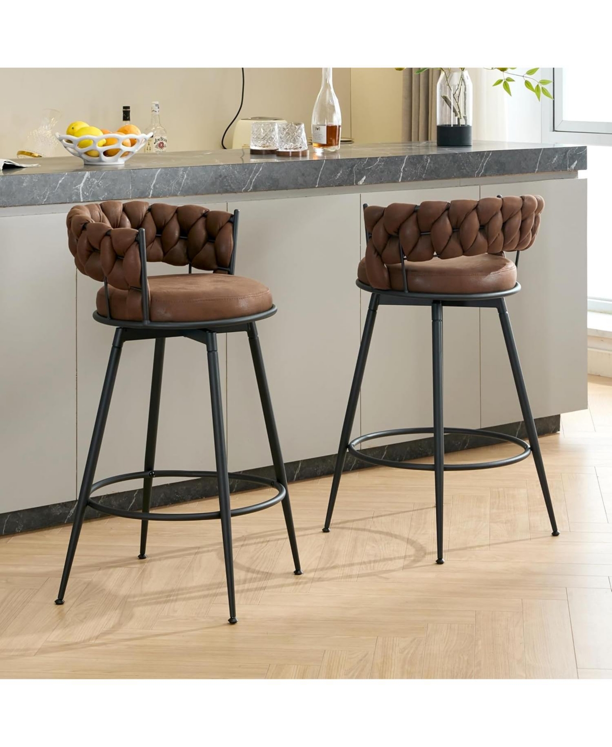 Click here for Dyhome Set of 2 28 Inch Bar Stools  360degree(s) S... prices