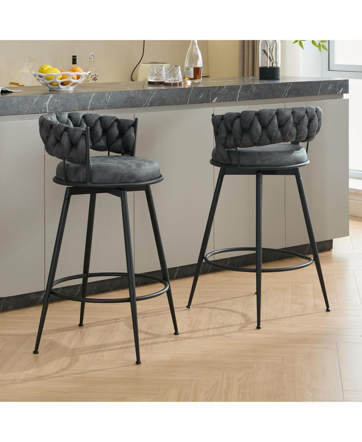 Click here for Dyhome Set of 2 28 Inch Bar Stools  360degree(s) S... prices