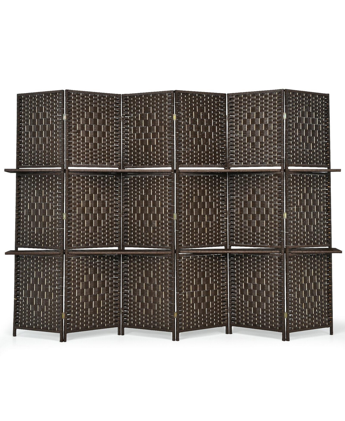 Click here for sumyeg 6-Panel Folding Fiber Room Divider with 2 D... prices