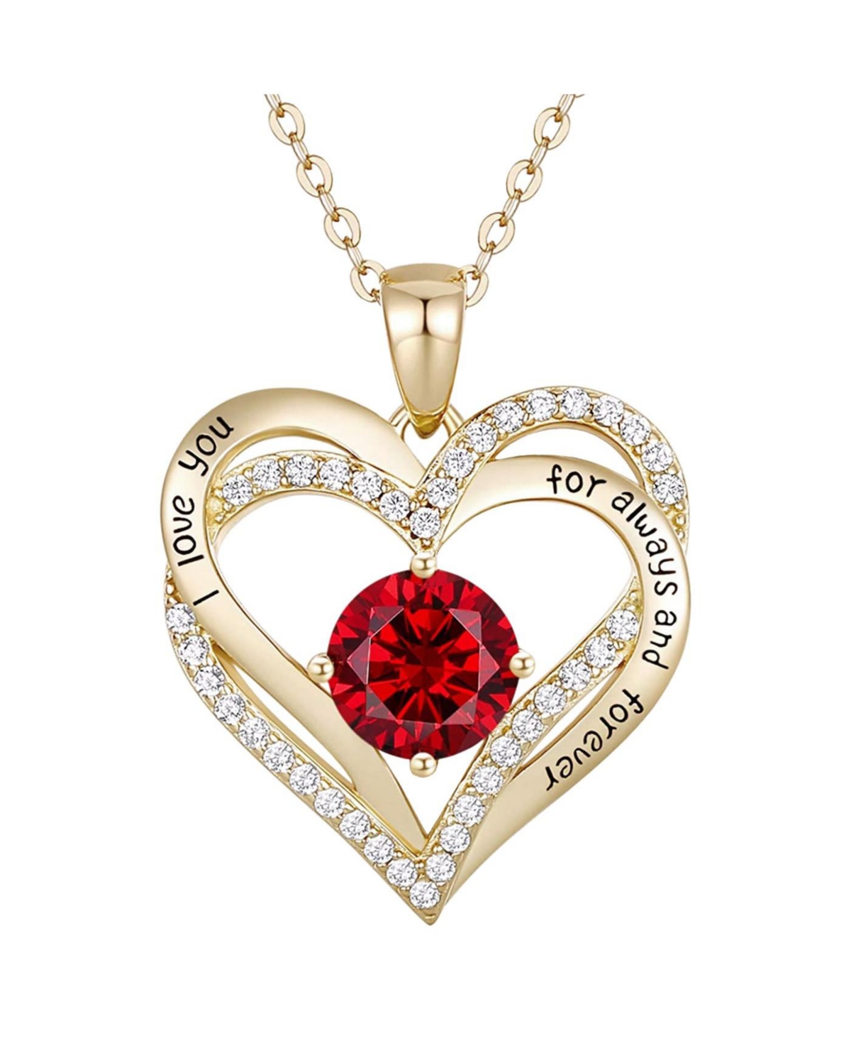 Click here for Radiant 14K Gold-Plated Birthstone Pendant Necklac... prices