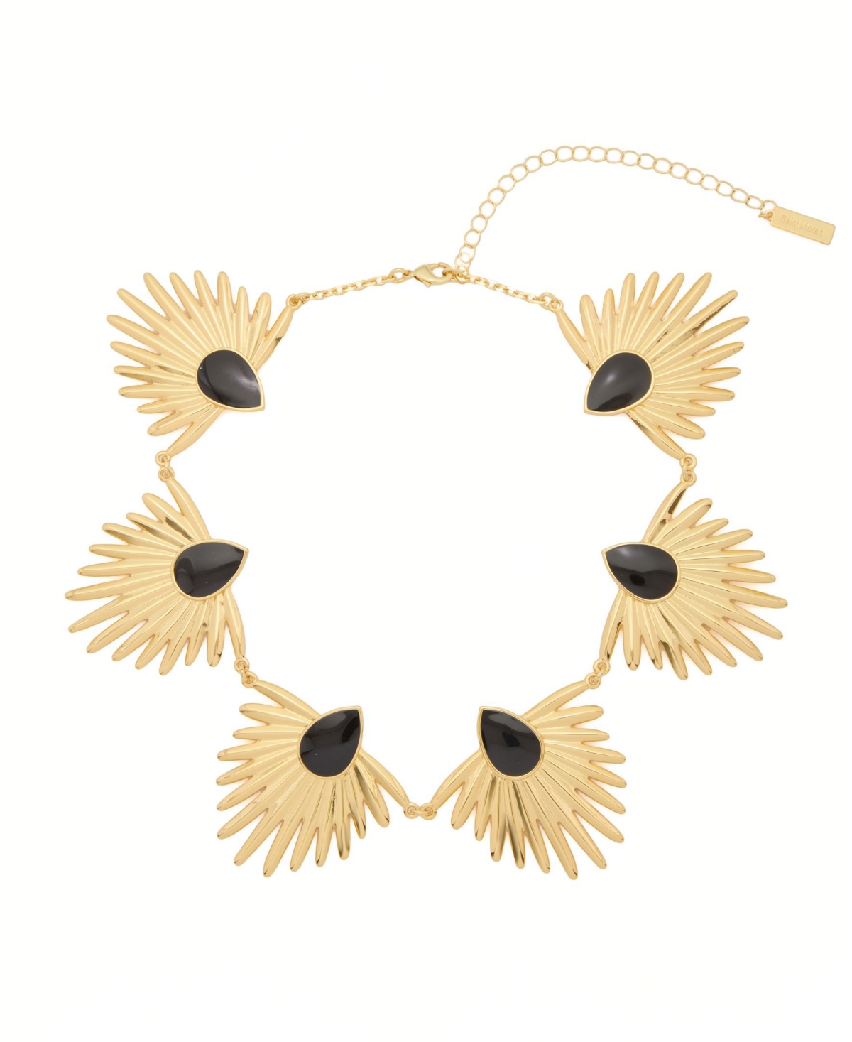 Click here for St. Moran Gold Onyx Peacock Astrid Chain Necklace... prices