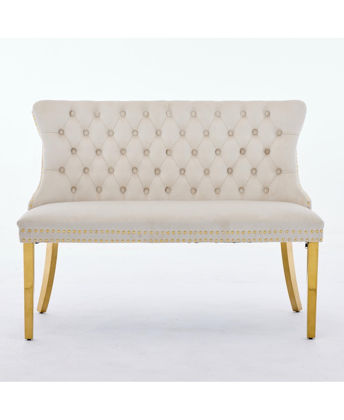 Click here for Flynama Velvet Tufted Wingback 2-Seat Dining Bench... prices
