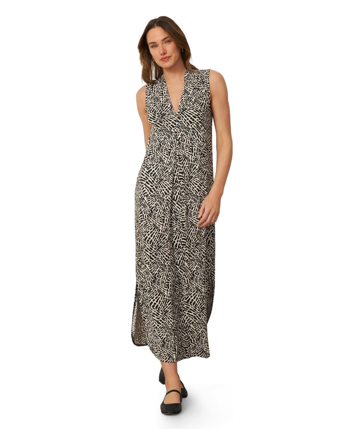 Click here for Cable & Gauge Womens Invert Pleat Printed Maxi Dre... prices