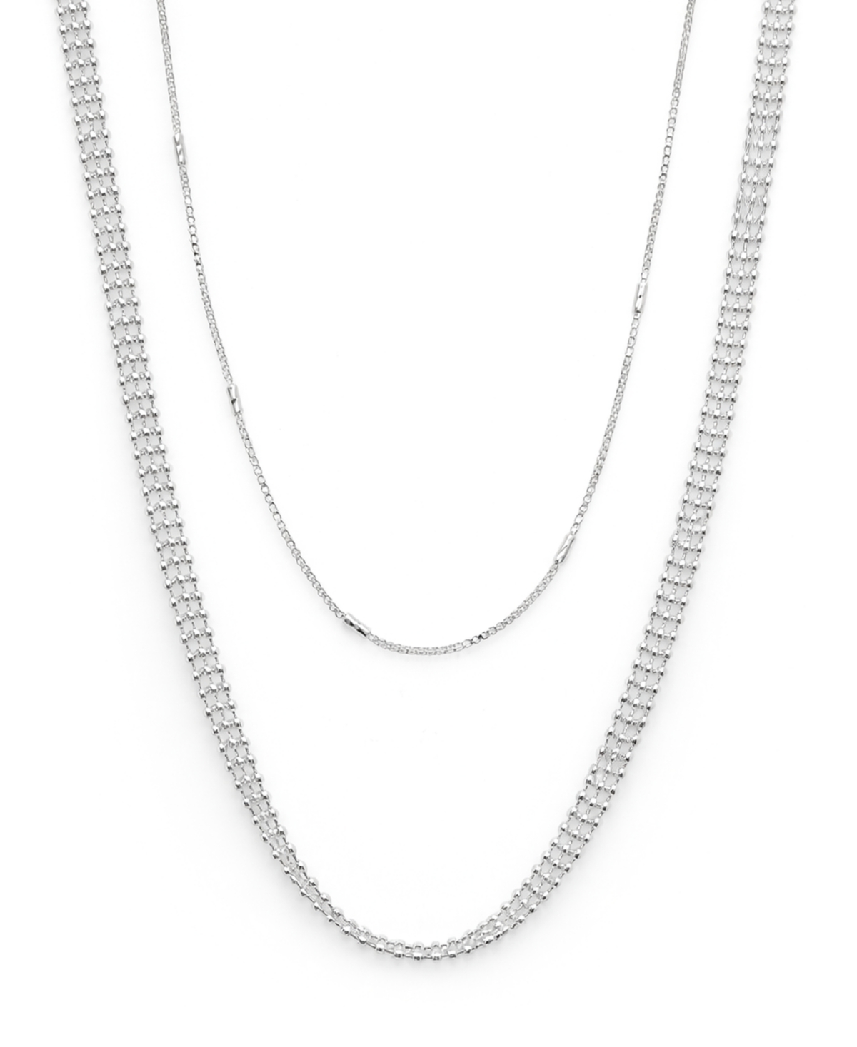 Click here for And Now This Double Strand Necklace - Fine silver prices