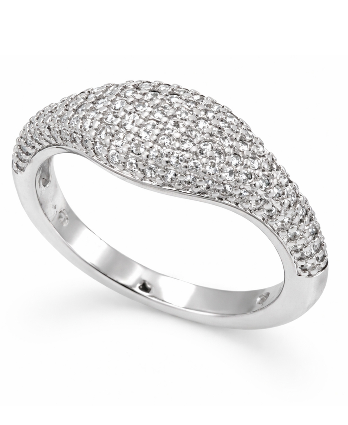 Click here for And Now This Cubic Zirconia Paved Ring - Silver prices