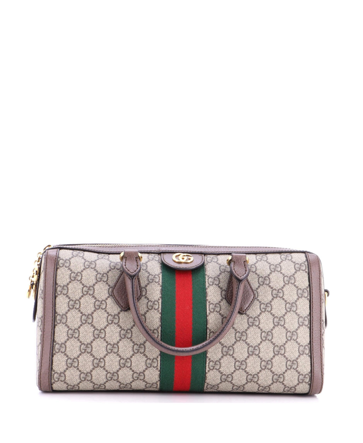 Click here for Pre-Owned Gucci Medium Ophidia Boston Bag Gg Coate... prices
