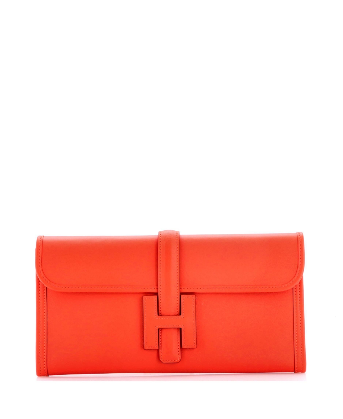 Click here for Pre-Owned HERMES 29 Jige Elan Clutch Swift - Orang... prices