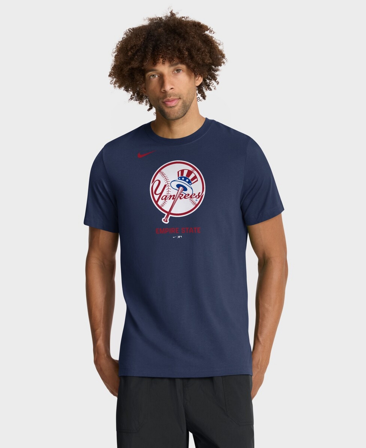 Click here for Nike Mens Navy New York Yankees Tri-Blend Logo T-S... prices