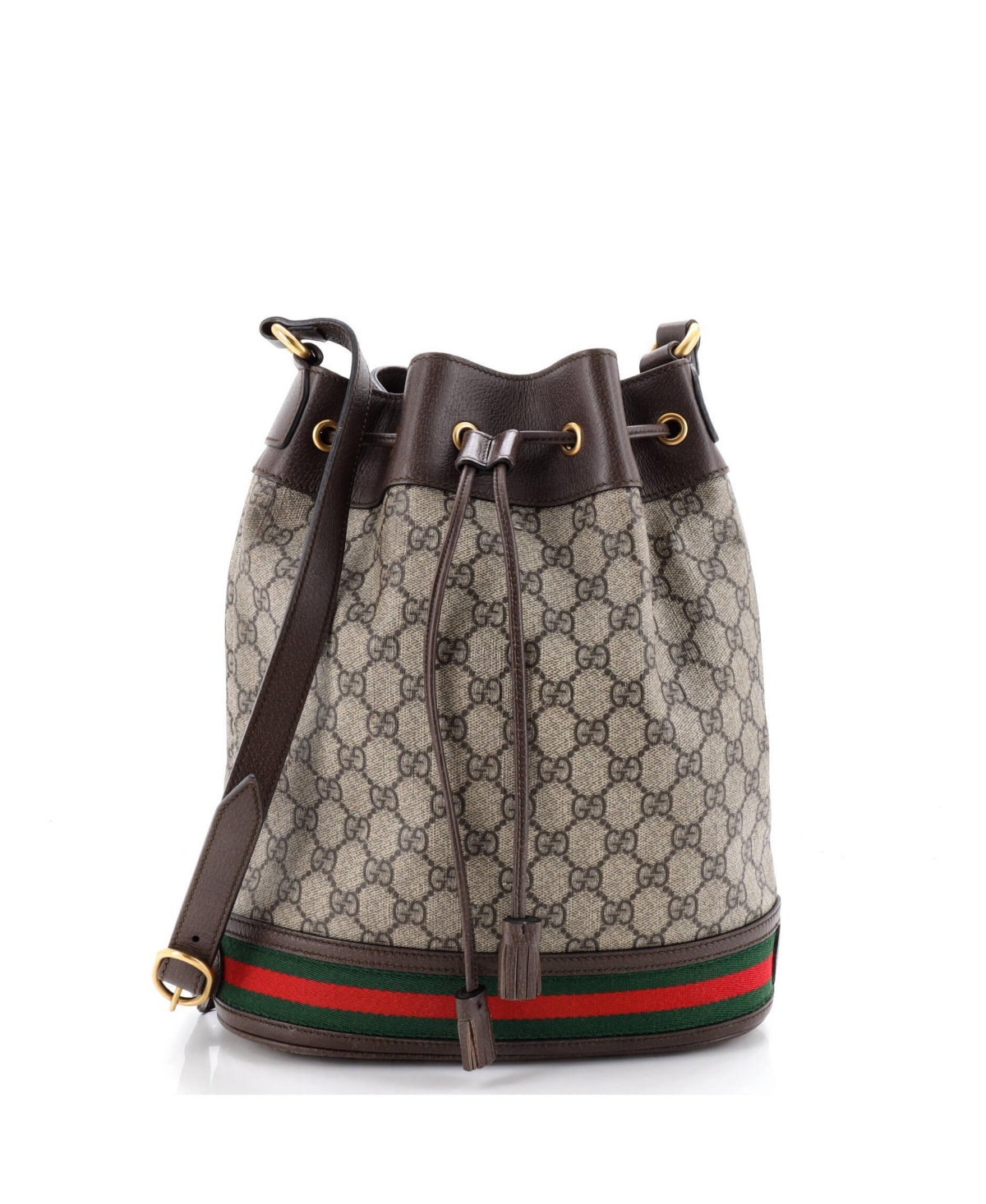 Click here for Pre-Owned Gucci Medium Ophidia Bucket Bag Gg Coate... prices