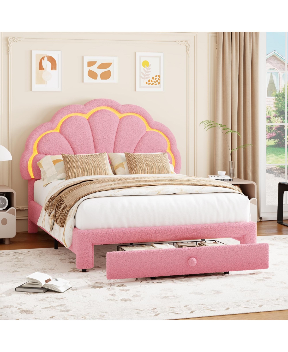 Click here for gaomon Upholstered Led Bed Frame with Storage Draw... prices