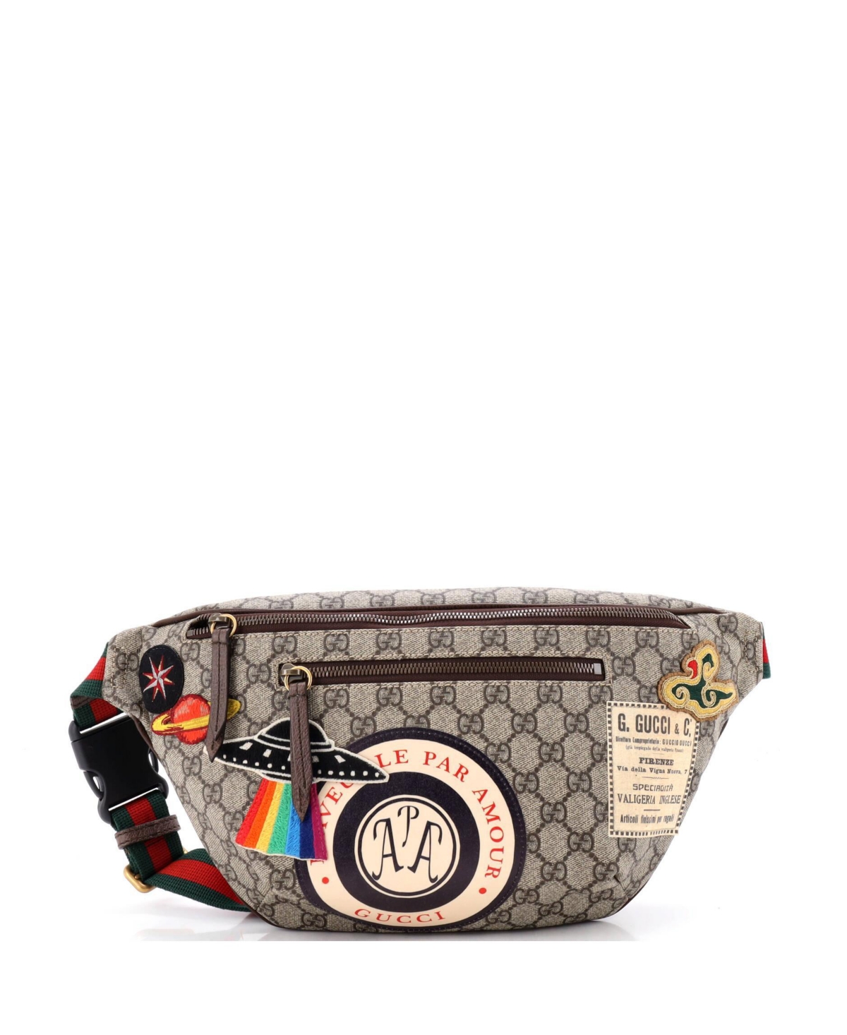 Click here for Pre-Owned Gucci Courrier Zip Belt Bag Gg Coated Ca... prices