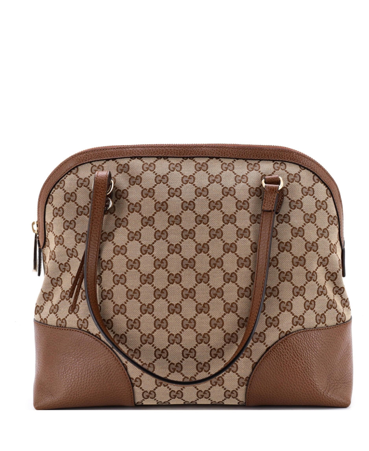Click here for Pre-Owned Gucci Medium Bree Dome Tote Gg Canvas wi... prices