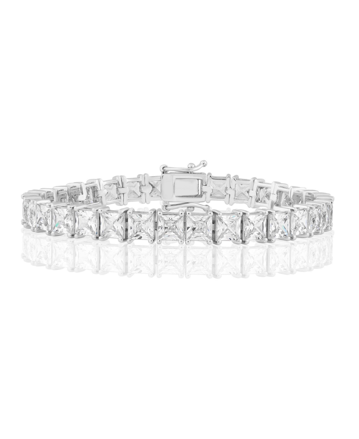 Click here for Simona Elegant 7mm 4-Prong Square Cz Tennis Bracel... prices