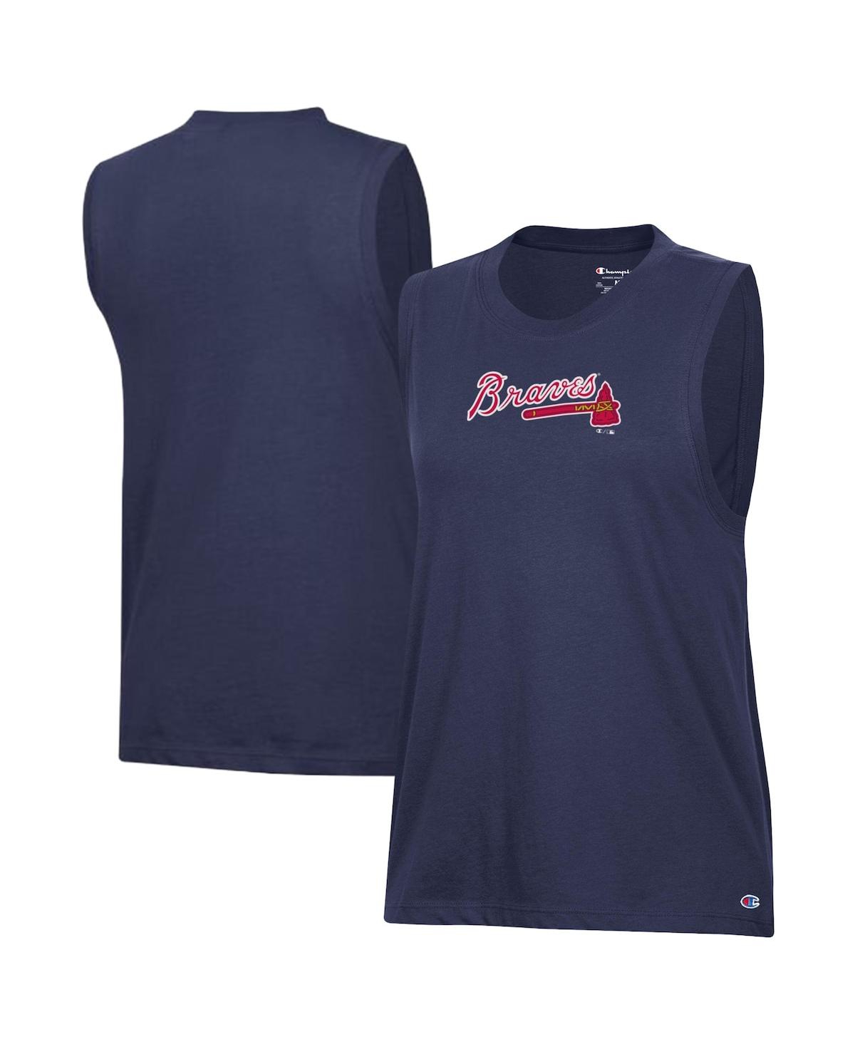 Click here for Champion Womens Navy Atlanta Braves Muscle Tank To... prices