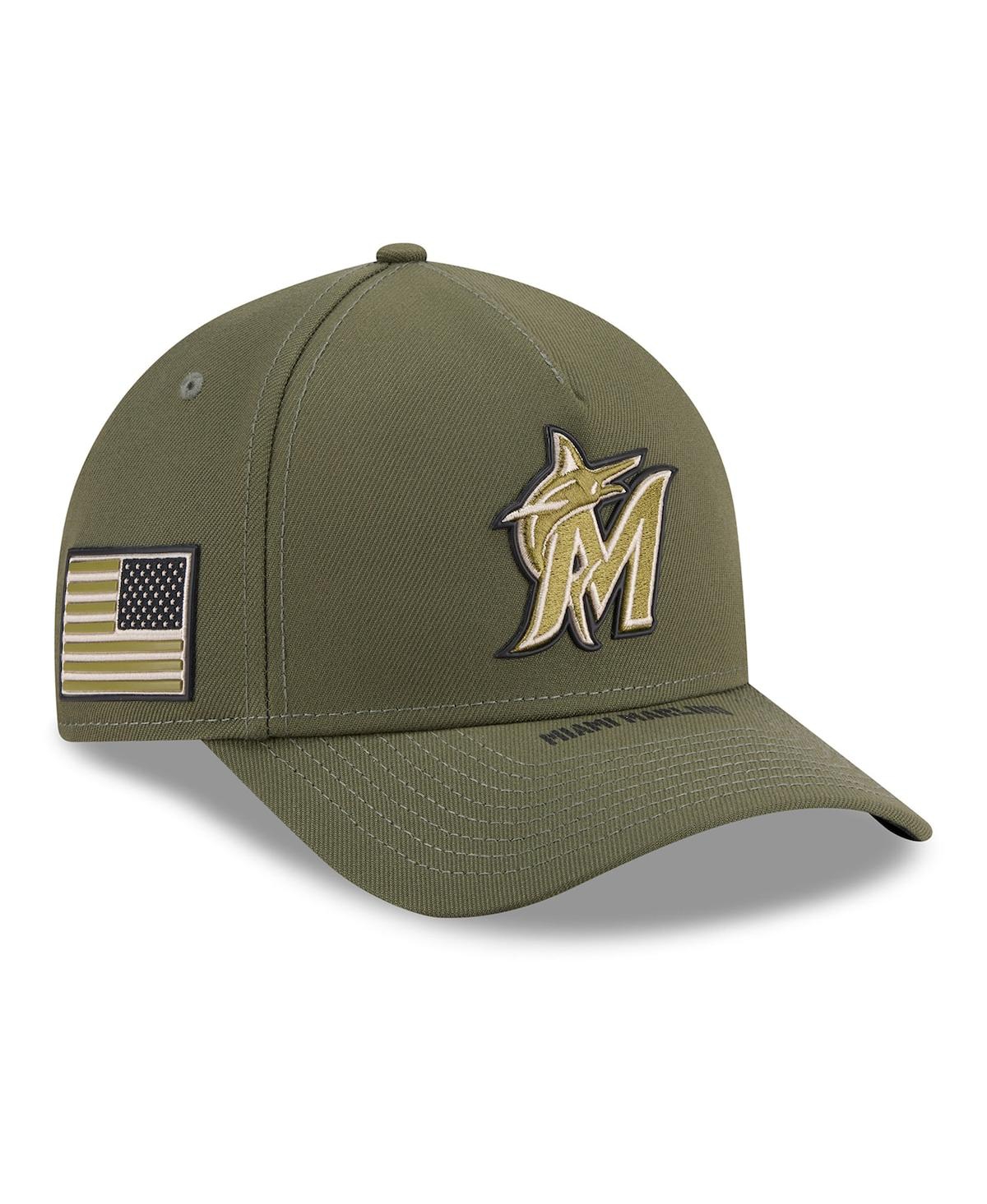 Click here for New Era Big Boys and Girls Olive Miami Marlins 202... prices