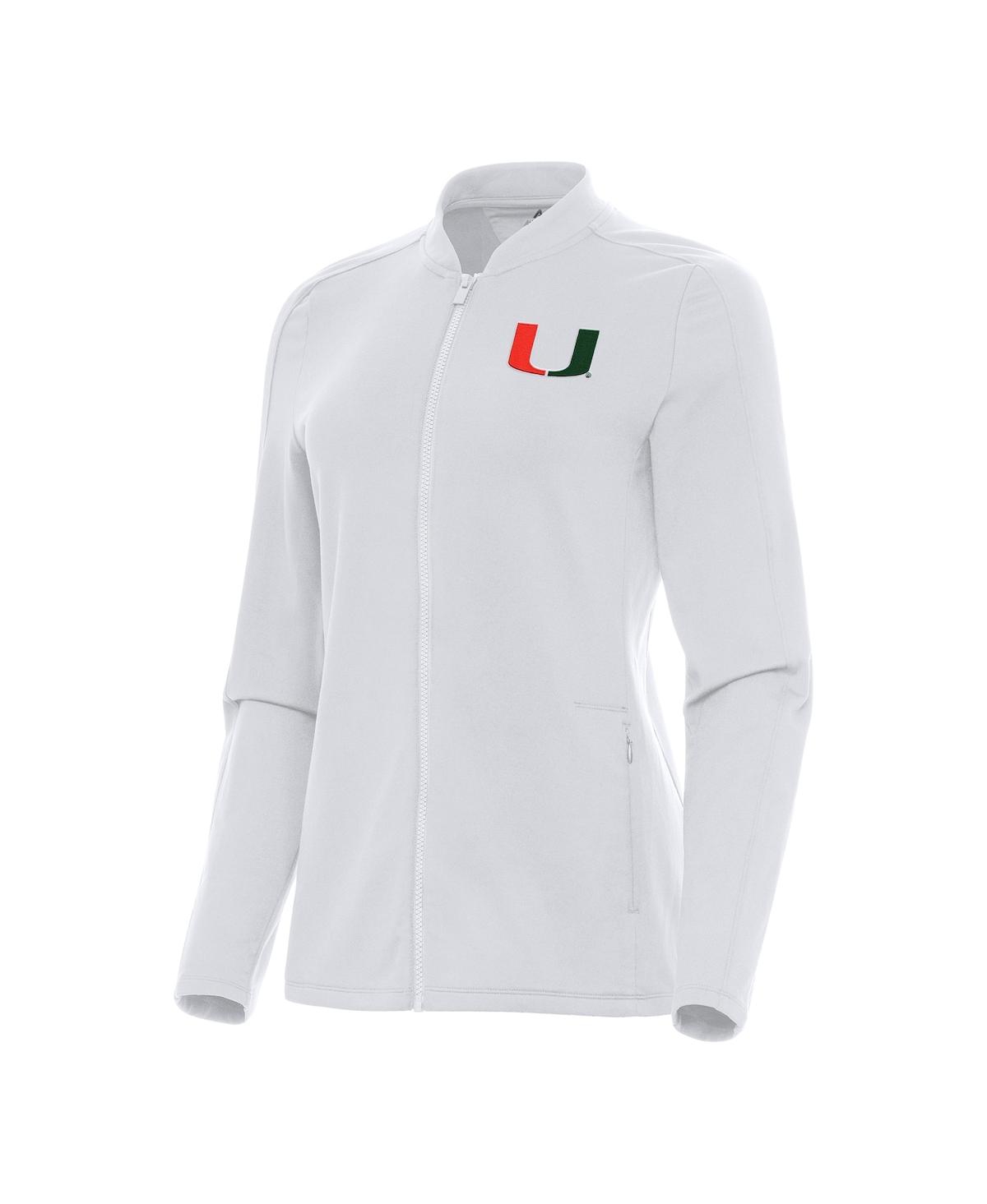 Click here for Antigua Womens White Miami Hurricanes Continual Fu... prices