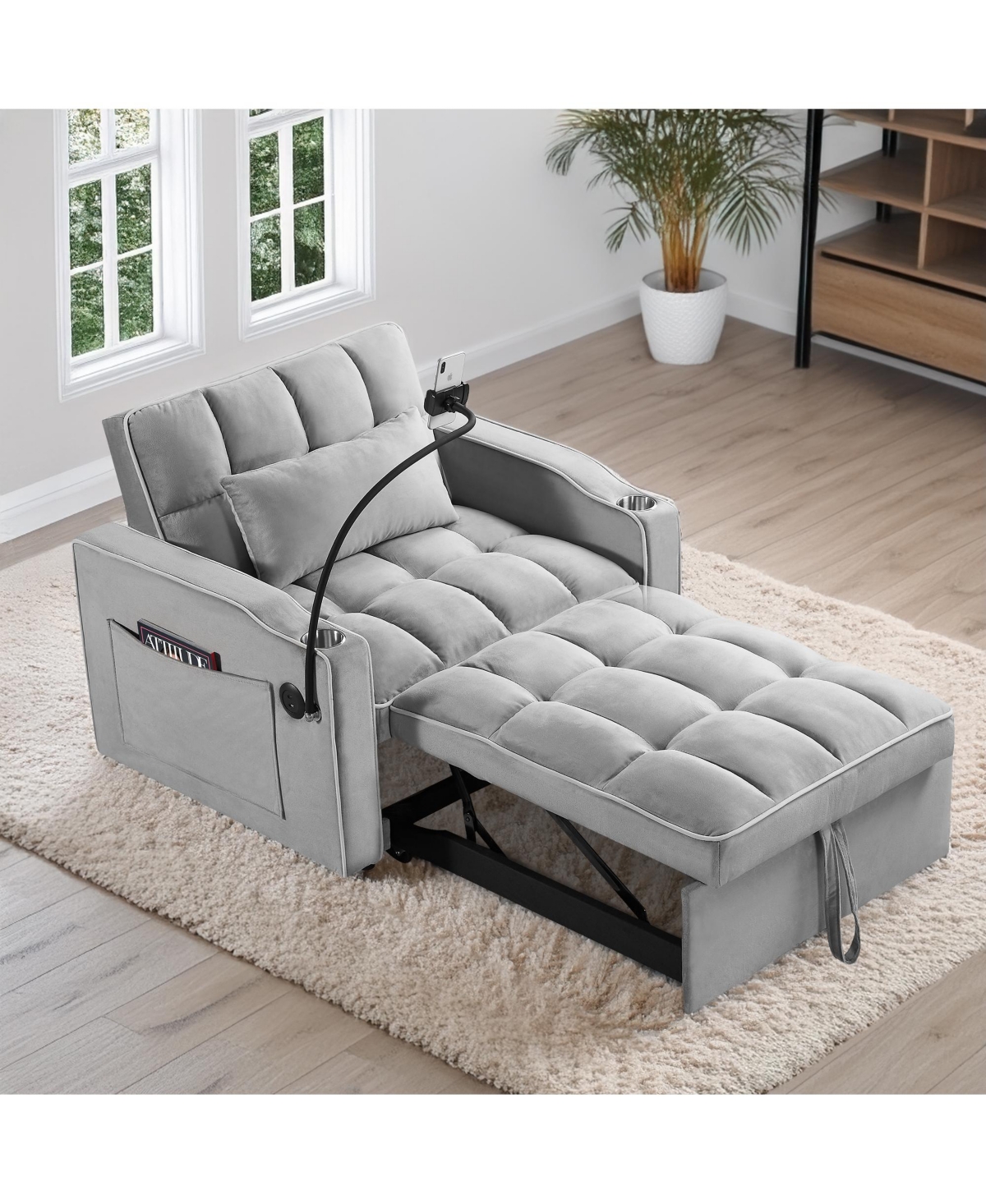 Click here for Clihome Convertible Sleeper Chair Sofa Bed Adjusta... prices