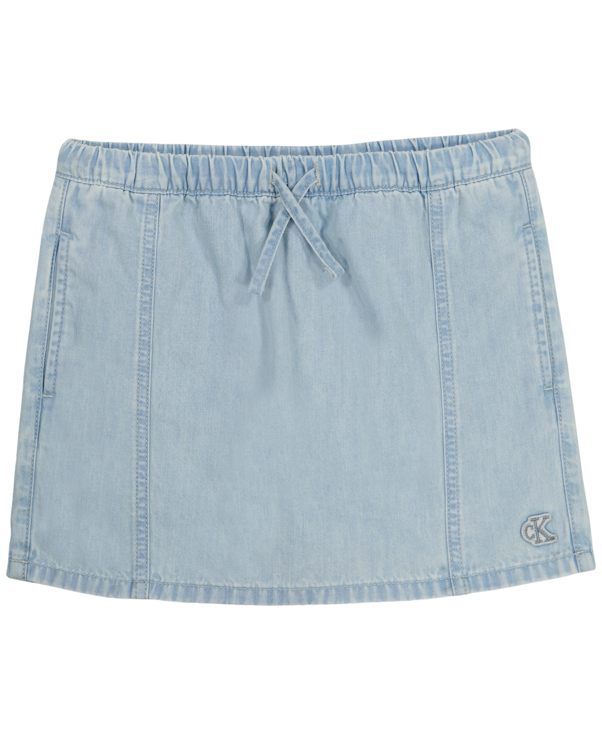 Click here for Calvin Klein Girls 7-16 Denim Skorts - Bleachout W... prices