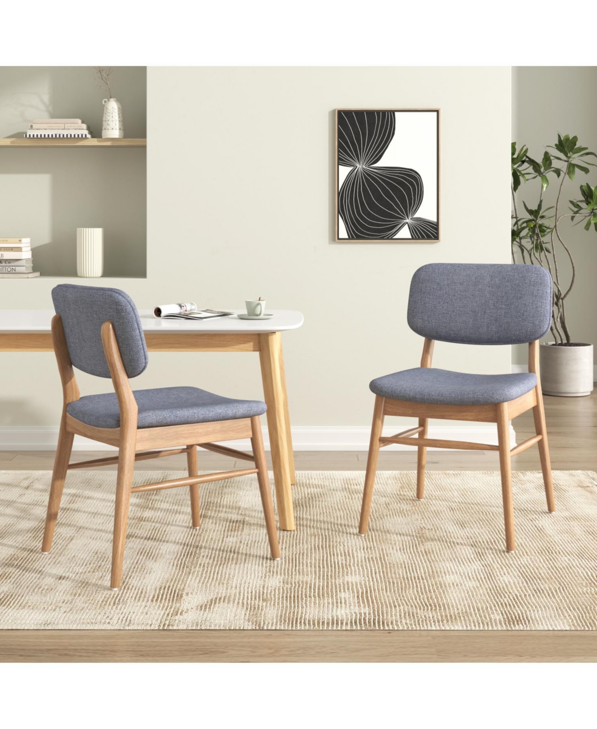 Click here for Rainsken Modern Dining Chairs Set of 2  Rubberwood... prices