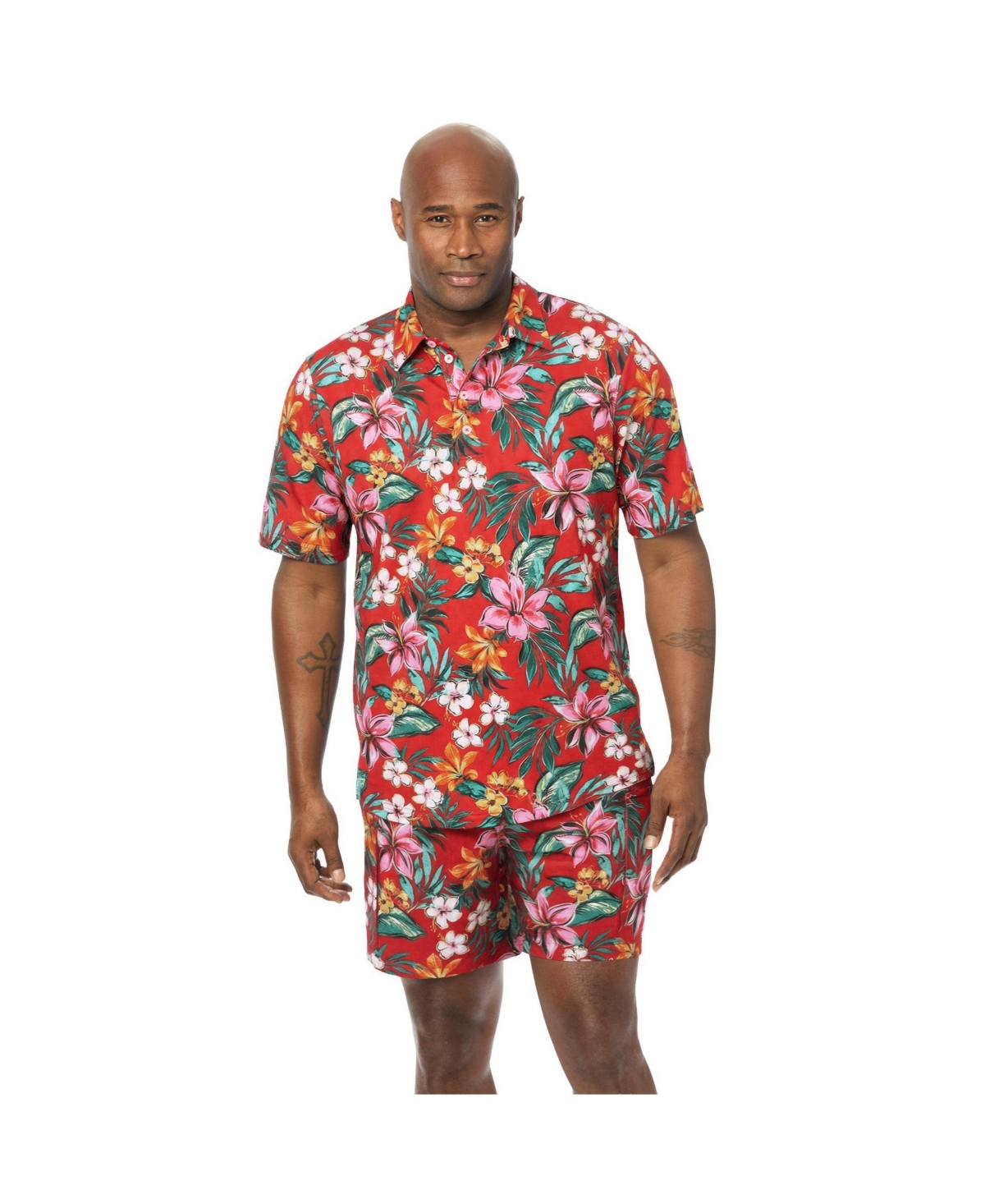 Click here for KingSize Mens Stretch Performance Polo - Red hawai... prices