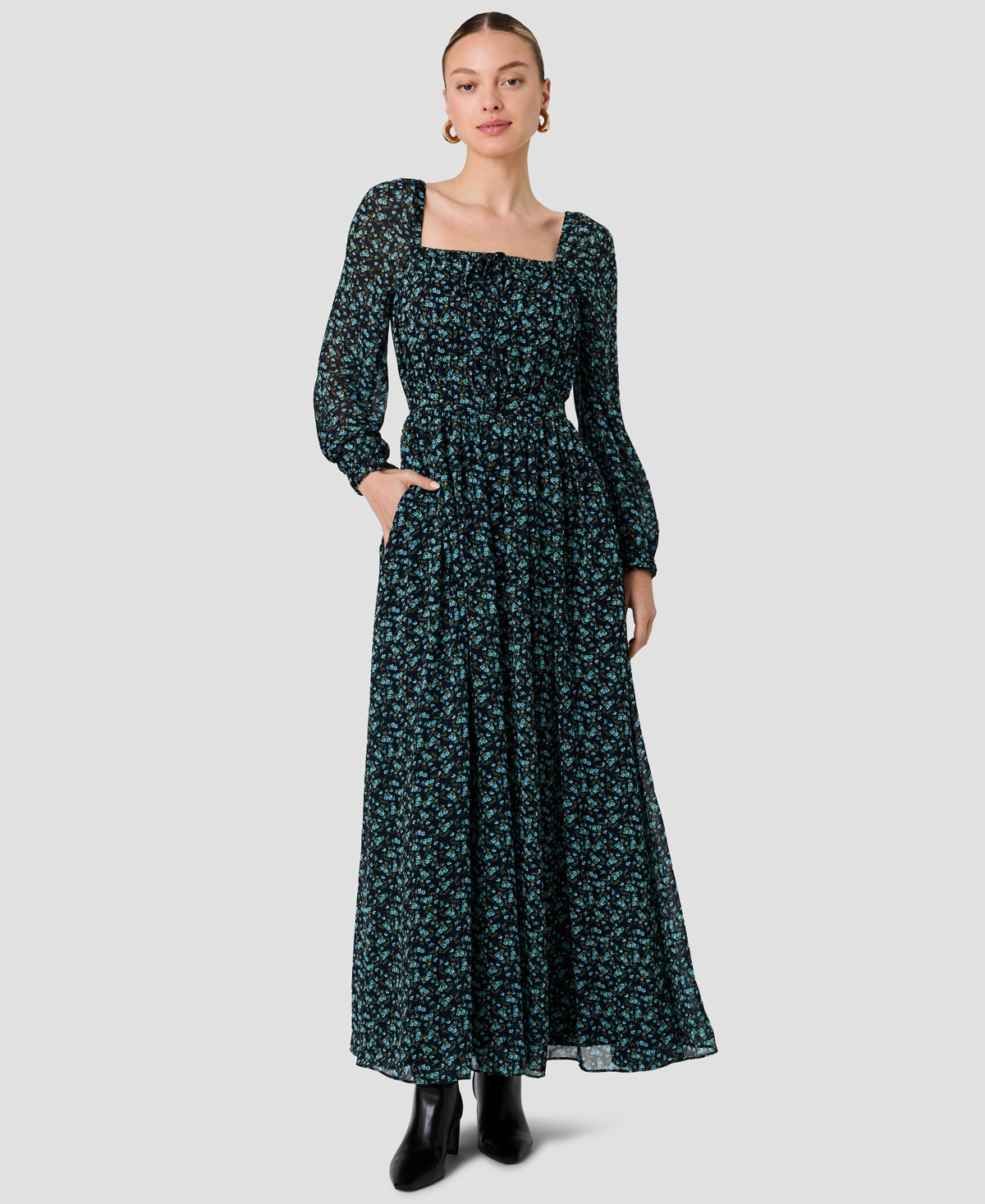 Click here for French Connection Womens Marina Square Neck Long-S... prices