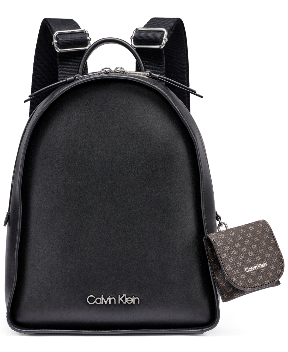Click here for Calvin Klein Kyren Zipper Backpack Messenger - Bla... prices