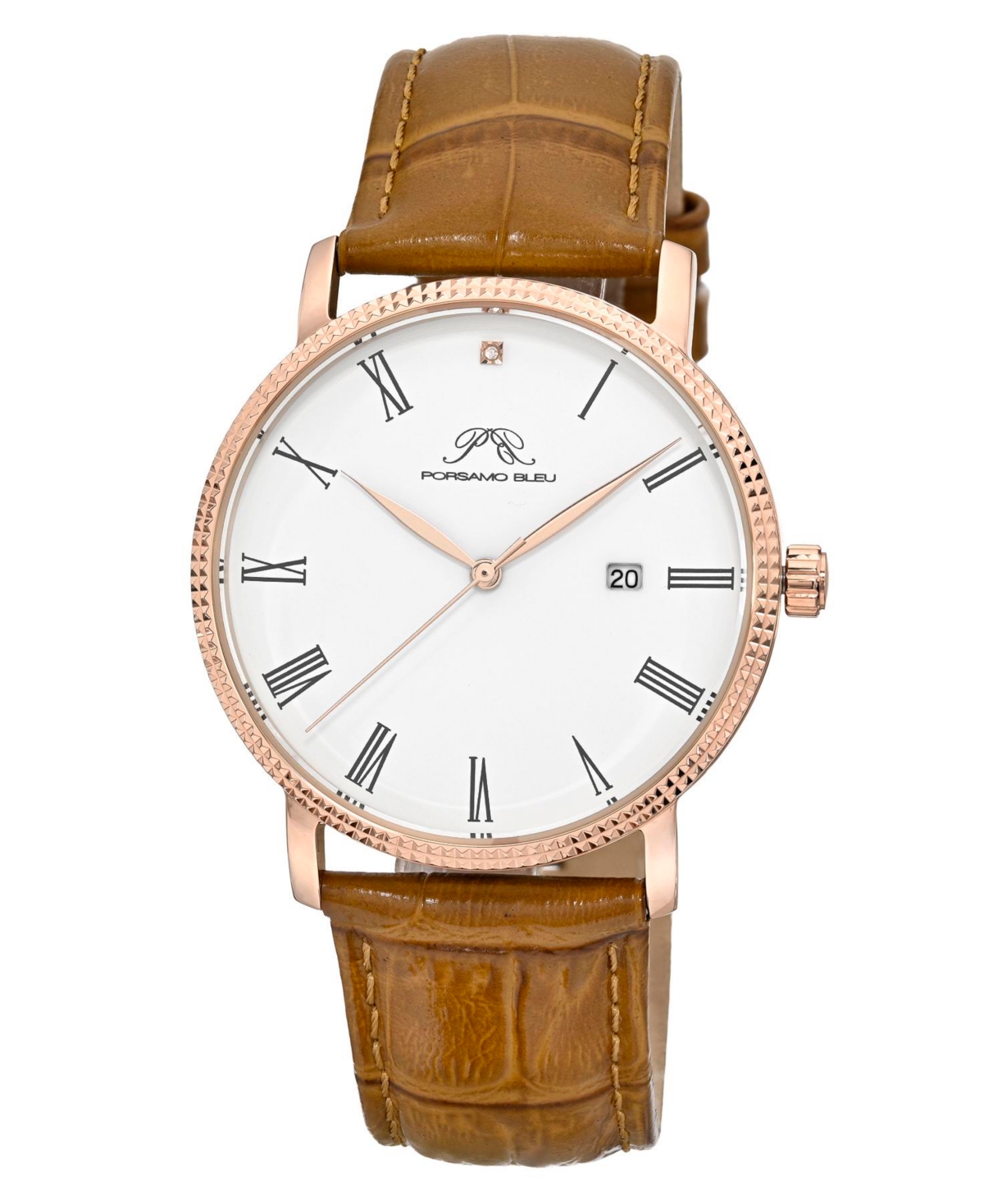 Click here for Porsamo Bleu Mens Veritas 1 Diamond Brown Genuine... prices