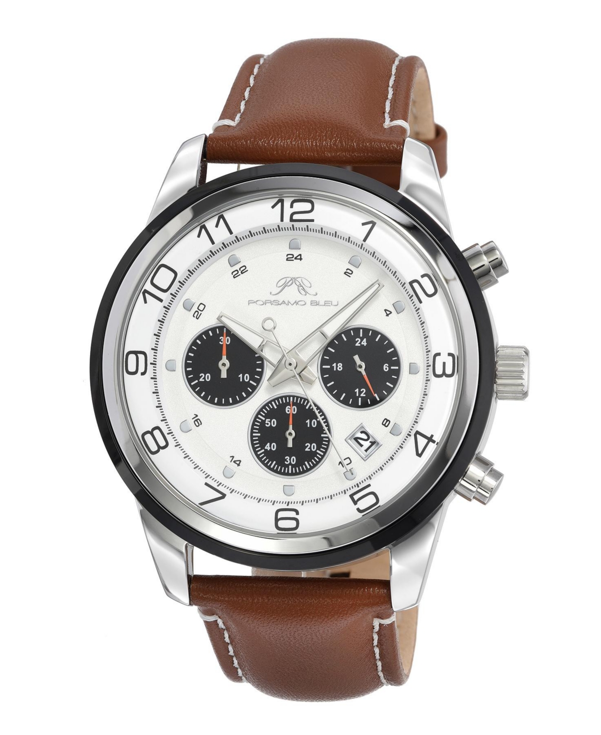 Click here for Porsamo Bleu Mens Arthur Genuine Leather Band Watc... prices
