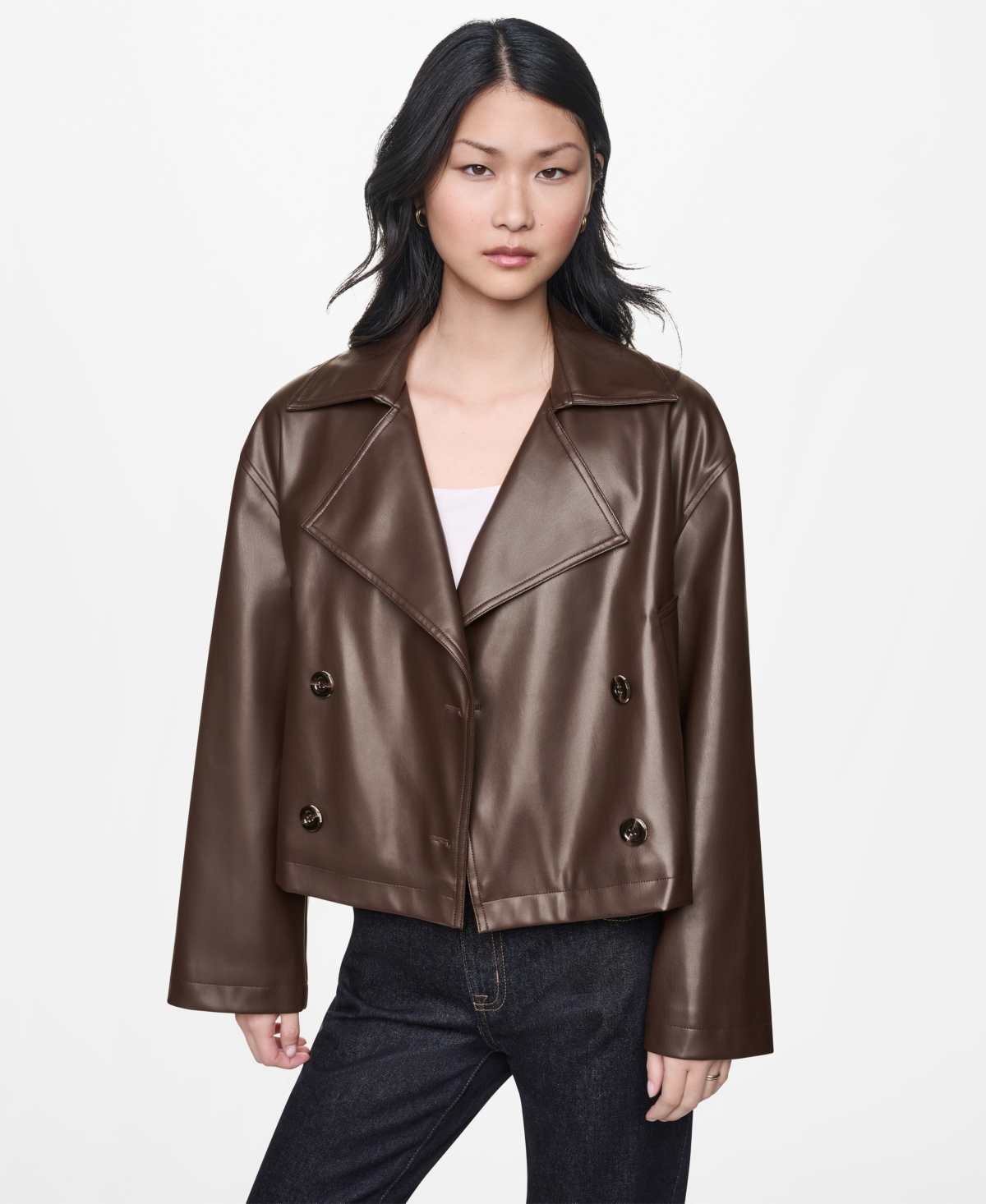 Click here for Dkny Jeans Womens Double Breasted Jacket - Espress... prices