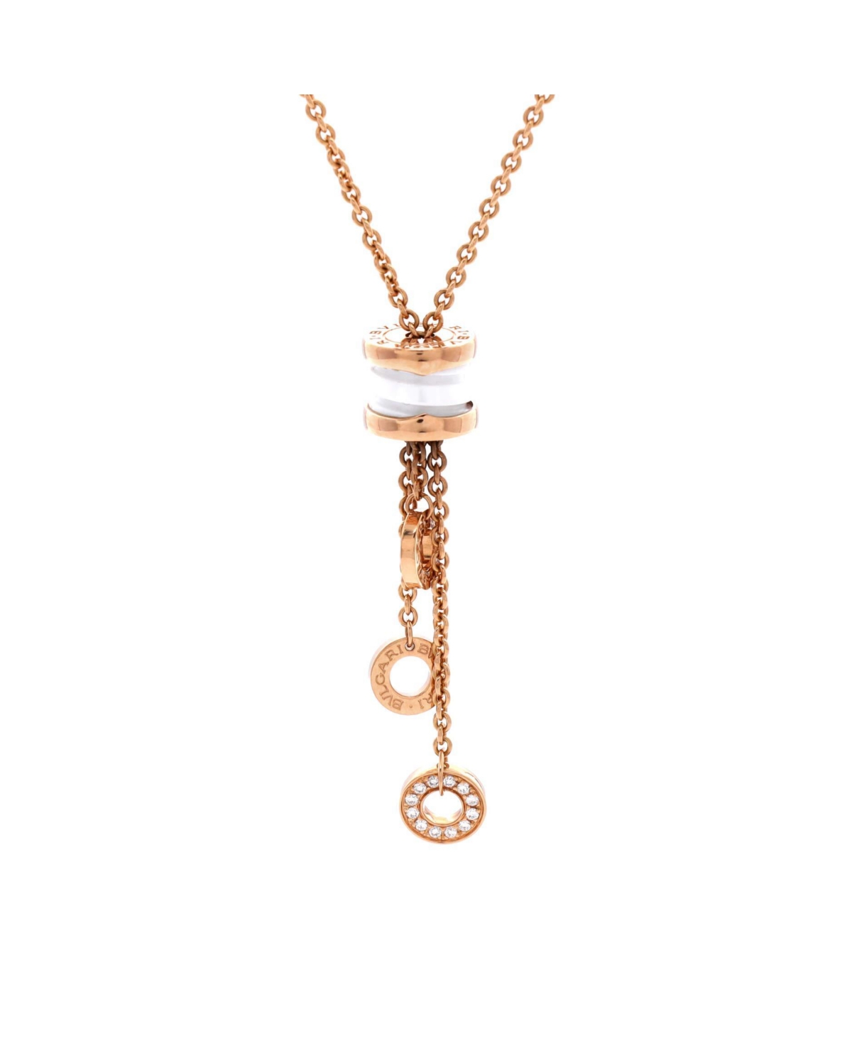 Click here for Pre-Owned Bvlgari B.Zero1 3 Charm Necklace - 18k r... prices