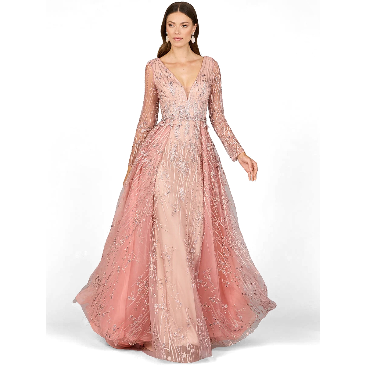 Click here for Lara Womens Elegant Overskirt Dress with Long Slee... prices