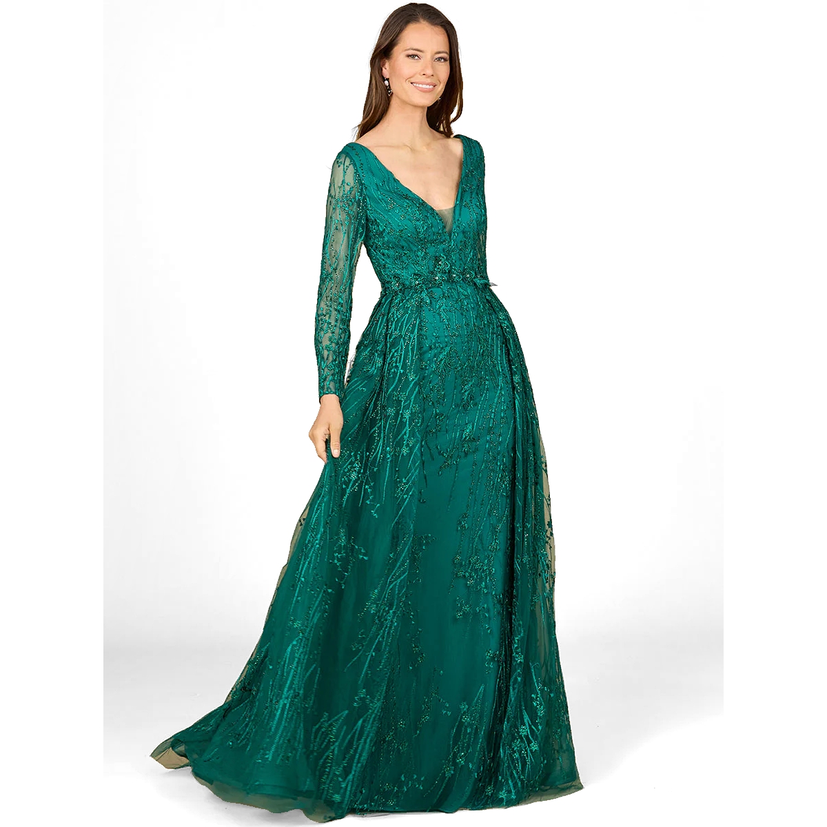 Click here for Lara Womens Elegant Overskirt Dress with Long Slee... prices