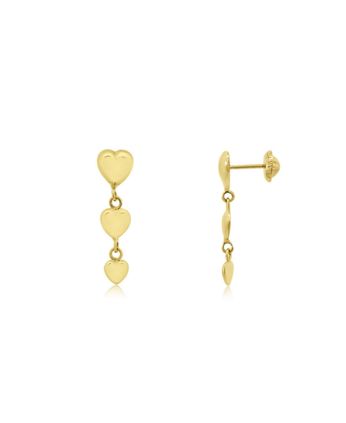 Click here for The Lovery Gold Heart Dangle Screw Back Earrings 1... prices