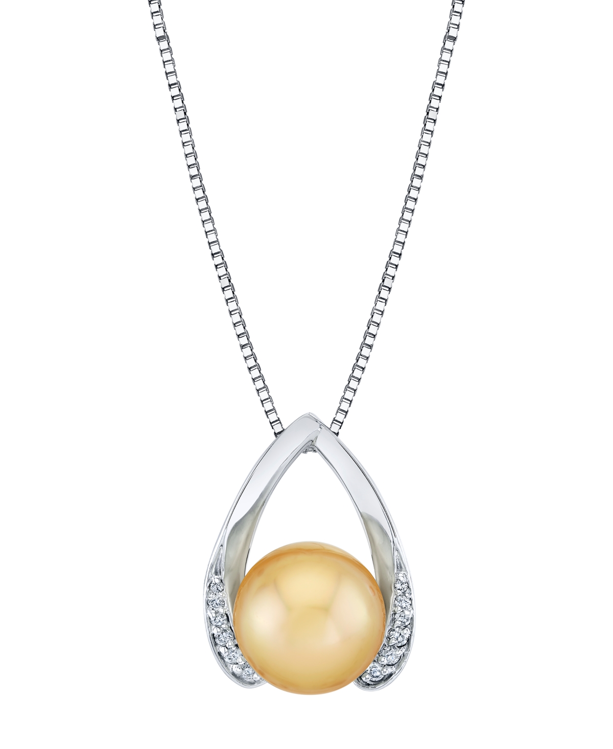 Click here for Macys Cultured Golden South Sea Pearl (10mm) & Dia... prices